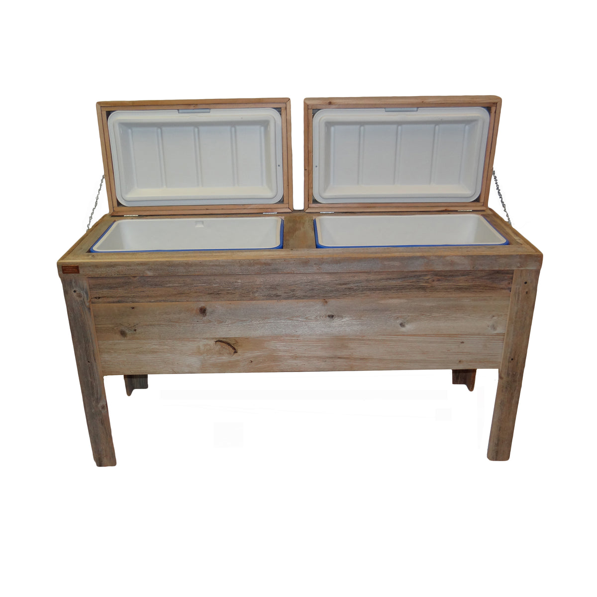 Double Cooler with Longhorn Head - Natural – Haggards Rustic Goods