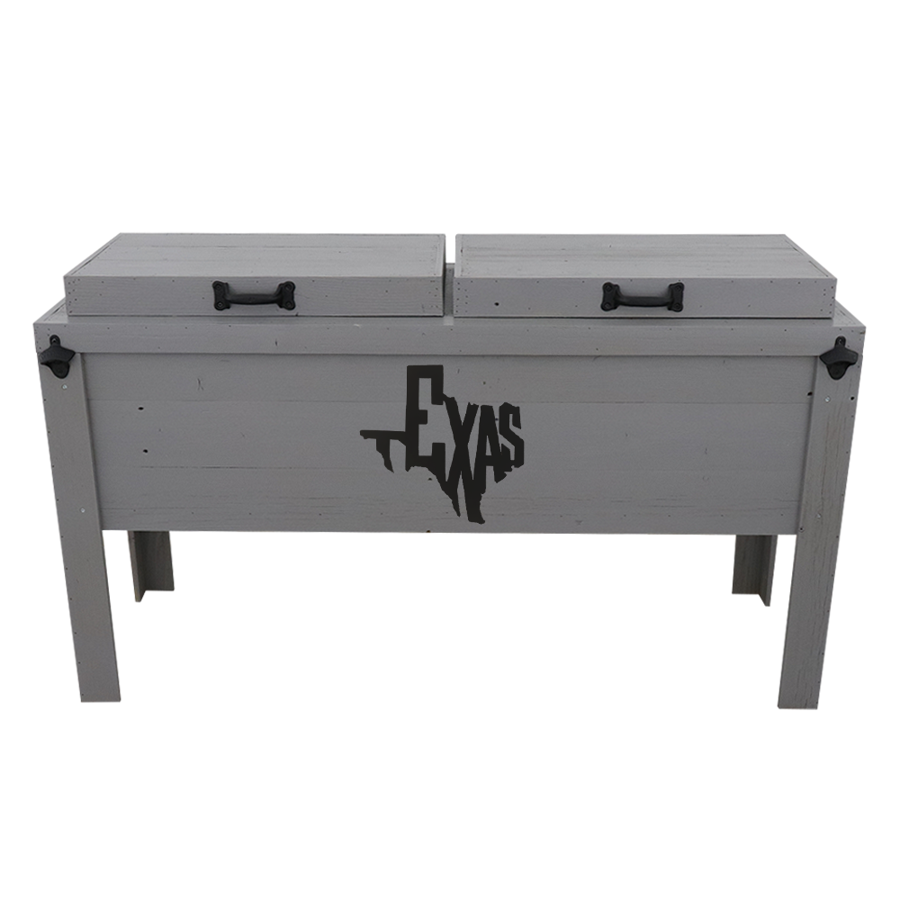 Double Cooler with Texas Cutout - Stonehedge Grey – Haggards Rustic Goods