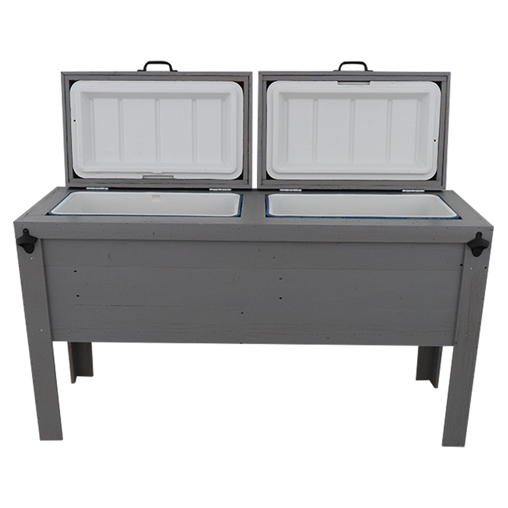 Double Cooler with Texas Cutout - Stonehedge Grey – Haggards Rustic Goods