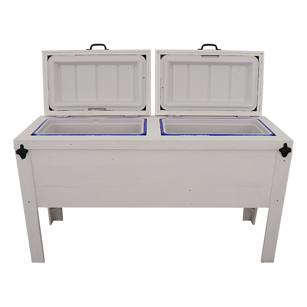Double Cooler with 3 Engraved Lines - Snow White – Haggards Rustic Goods